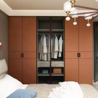China Wooden Glass Door Wardrobe for Modern Bedroom YALIG Leather Wardrobe for sale
