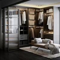 China Modern Wooden Wardrobe for Contemporary Bedroom YALIG Open Corner Walk-in Essential for sale