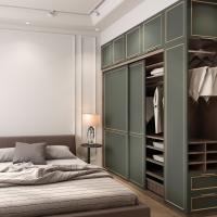 China YALIG Colorful Lacquer Room Cabinet Wooden Panel Built-in Wardrobe for Home Furniture for sale