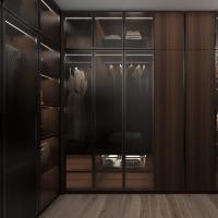 China Contemporary Design Style YALIG Veneer Modern Corner Wardrobes for Bedroom Furniture for sale