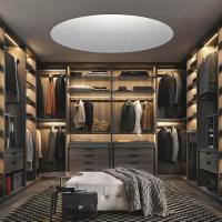 China Contemporary Design Style YALIG Veneer Modern Corner Wardrobes for Bedroom Furniture for sale