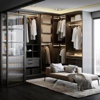 China PANEL Wood Style YALIG Big Corner Open Wardrobe Cabinet for Contemporary Design Style for sale