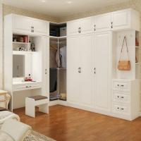 China Modern Bedroom Furniture Wooden Wardrobe Closet with Sliding Mirror and NO Folded Style for sale
