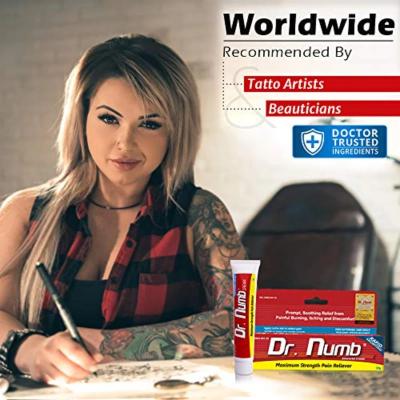 China Dr numb Tattoo Pain Relief Cream Permanent Makeup Anesthetic Numb Painless Cream for sale