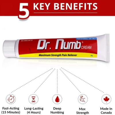 China 10g Topical Dr. Numb Anaesthetic Numb Pain Stop Cream Pain Relief Cream For Micro Needle Factory Supply for sale