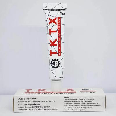 China New 75% White Tktx Numb Anesthetic Cream Painkiller Pain Stop Painless Cream For Permanent Makeup for sale