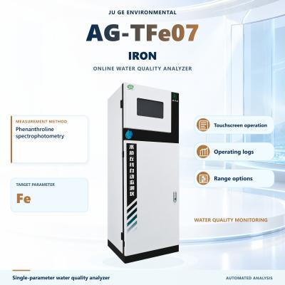 China Phenanthroline Spectrophotometric Method Total Iron Analyzer with 0-20mg/L Range and RS-232 4-20mA RS-485 Output for Iron Online Water Quality Analyzer for sale