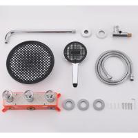 China Brass Bath Sanitary Ware Concealed Rainfall Concealed Ceiling Shower With 3 Control Mixer Valve for sale