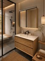 China 900mm 800mm Cloakroom Bathroom Vanity Units Seamless Single Basin for sale