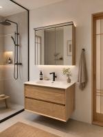 China 900mm 800mm Cloakroom Bathroom Vanity Units Seamless Single Basin for sale