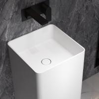 China Freestanding Scratch Proof Bathroom Pedestal Basin Sink For Luxury Powder Room ODM for sale