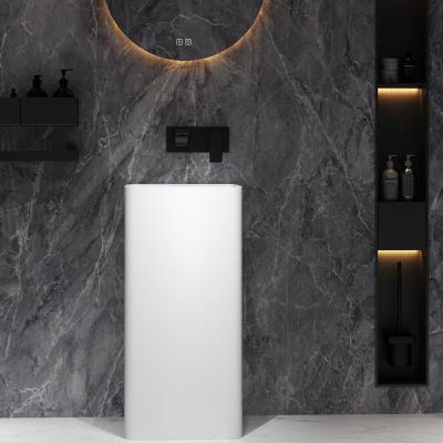 China Freestanding Scratch Proof Bathroom Pedestal Basin Sink For Luxury Powder Room ODM for sale