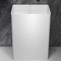China Modern Cube Pedestal Bathroom Vanity Freestanding Single Piece lavatory Wash Sink for sale