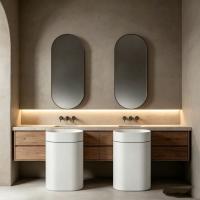 China Wall Mounted One Hole Bathroom Pedestal Basin Free Standing Sink Anti Fingerprint for sale