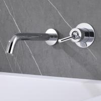 China Bespoke Hidden Concealed Bathroom Basin Faucets Polished Chrome Wall Mounted Taps for sale
