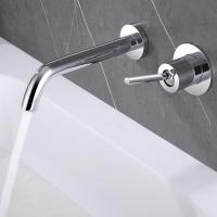 China Bespoke Hidden Concealed Bathroom Basin Faucets Polished Chrome Wall Mounted Taps for sale