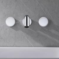 China Round Knob Bathroom Faucet Taps Washbasin Mixer Kit Brass Anti Corrosion for sale