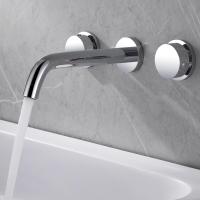 China Round Knob Bathroom Faucet Taps Washbasin Mixer Kit Brass Anti Corrosion for sale