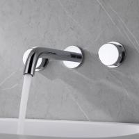 China Round Knob Bathroom Faucet Taps Washbasin Mixer Kit Brass Anti Corrosion for sale
