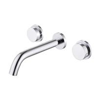 China Round Knob Bathroom Faucet Taps Washbasin Mixer Kit Brass Anti Corrosion for sale
