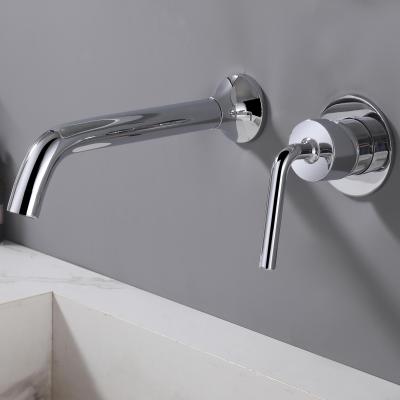 China Wall Mounted Electroplating Bathroom Faucet Taps Anti Fingerprint for sale