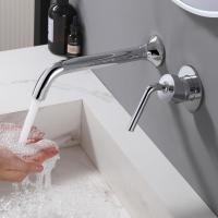 China Wall Mounted Electroplating Bathroom Faucet Taps Anti Fingerprint for sale