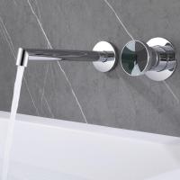 China Polished Chrome SS304 Bathroom Restroom Sink Faucets Mixer Tap Round Convex Knob Two Piece for sale