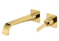 China Square Flat Escutcheon Bathroom Faucet Taps Single Hole Brushed Gold Chrome Gunmetal OEM for sale