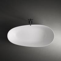 China Stainproof Oval Sanitary Ware Items Compact Freestanding Tub Thin Edge Customized for sale