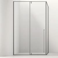 China Brushed Frame Walk In Glass Shower Enclosure Space Saving Swing Door ODM for sale