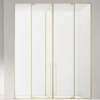 China Moldproof Bathroom Tub Glass Shower Enclosure Silent Sliding Door 304SS Frame for sale