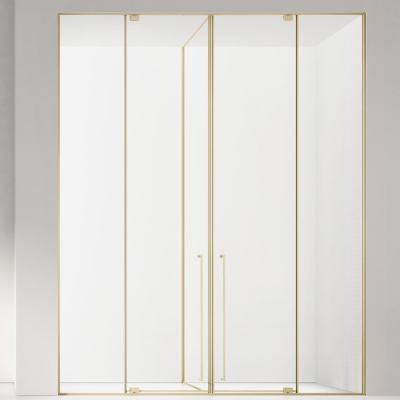 China Moldproof Bathroom Tub Glass Shower Enclosure Silent Sliding Door 304SS Frame for sale