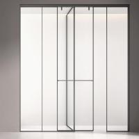 China Moldproof Bathroom Tub Glass Shower Enclosure Silent Sliding Door 304SS Frame for sale