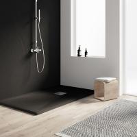 China Linear Quadrant Solid Stone Shower Base Tray Anti Slip Level Access for sale