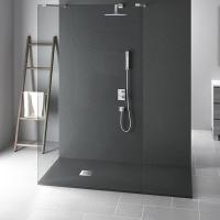 China Linear Quadrant Solid Stone Shower Base Tray Anti Slip Level Access for sale