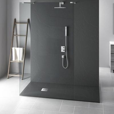 China Linear Quadrant Solid Stone Shower Base Tray Anti Slip Level Access for sale