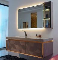 China Solid Wood Bathroom Vanity Mirror Cabinet 1200mm 600mm Vanity Unit OEM for sale