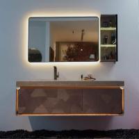 China Solid Wood Bathroom Vanity Mirror Cabinet 1200mm 600mm Vanity Unit OEM for sale