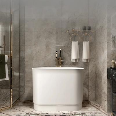 China Compact Deep Soaking Freestanding Garden Tub Oval For Bathroom Renewable for sale