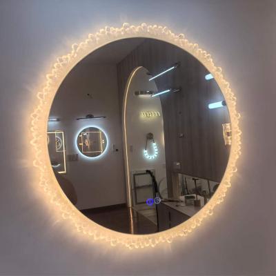 China Round Illuminated Demister Vanity Bathroom LED Mirror Antifog For Restroom for sale