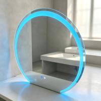 China Round Illuminated Demister Vanity Bathroom LED Mirror Antifog For Restroom for sale