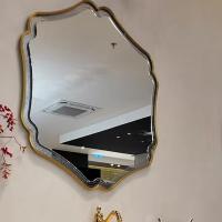 China Personalized Irregular Demister Led Backlit Mirror Wall Mounted Smart Lighting For Bathroom for sale