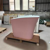 China Bathroom Petite Freestanding Solid Surface Bathtub Deep Soaking Anti Scratch for sale