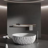 China Bathroom Alcove Freestanding Solid Surface Bathtub 3D Wave Series Custom for sale