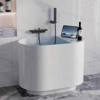 China Small Rounded ATH Freestanding Modern Solid Surface Bathtub Matt For Luxury Bathroom for sale