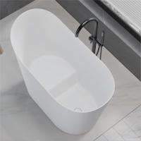 China Small Rounded ATH Freestanding Modern Solid Surface Bathtub Matt For Luxury Bathroom for sale