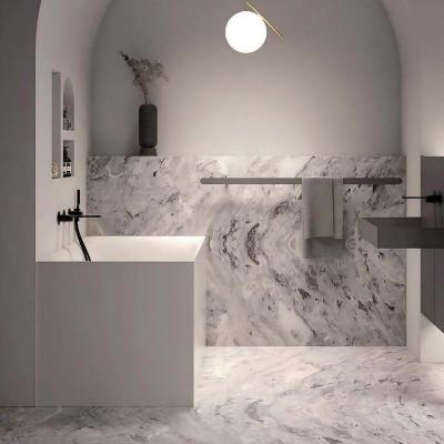 China Space Saving Solid Surface Soaking Tub Compact Freestanding Square Anti Seepage for sale