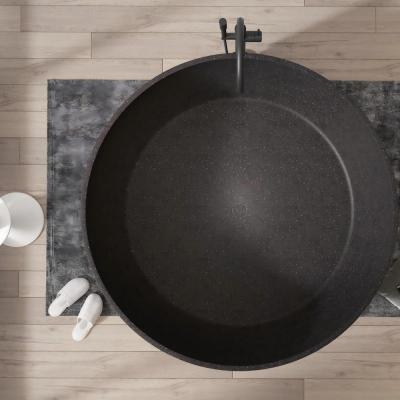 China Round Freestanding Modern Luxury Solid Surface Bathtub for Bathroom for sale