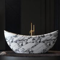 China 1500mm Double Slipper Stone Freestanding Bathtub Designer Marble for sale