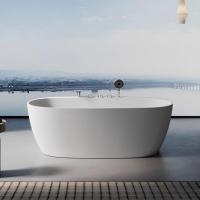 China Contemporary Stone Resin Soaking Tub Free Standing Bath 1400mm OEM for sale
